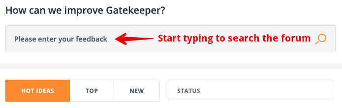 Gatekeeper Help Centre